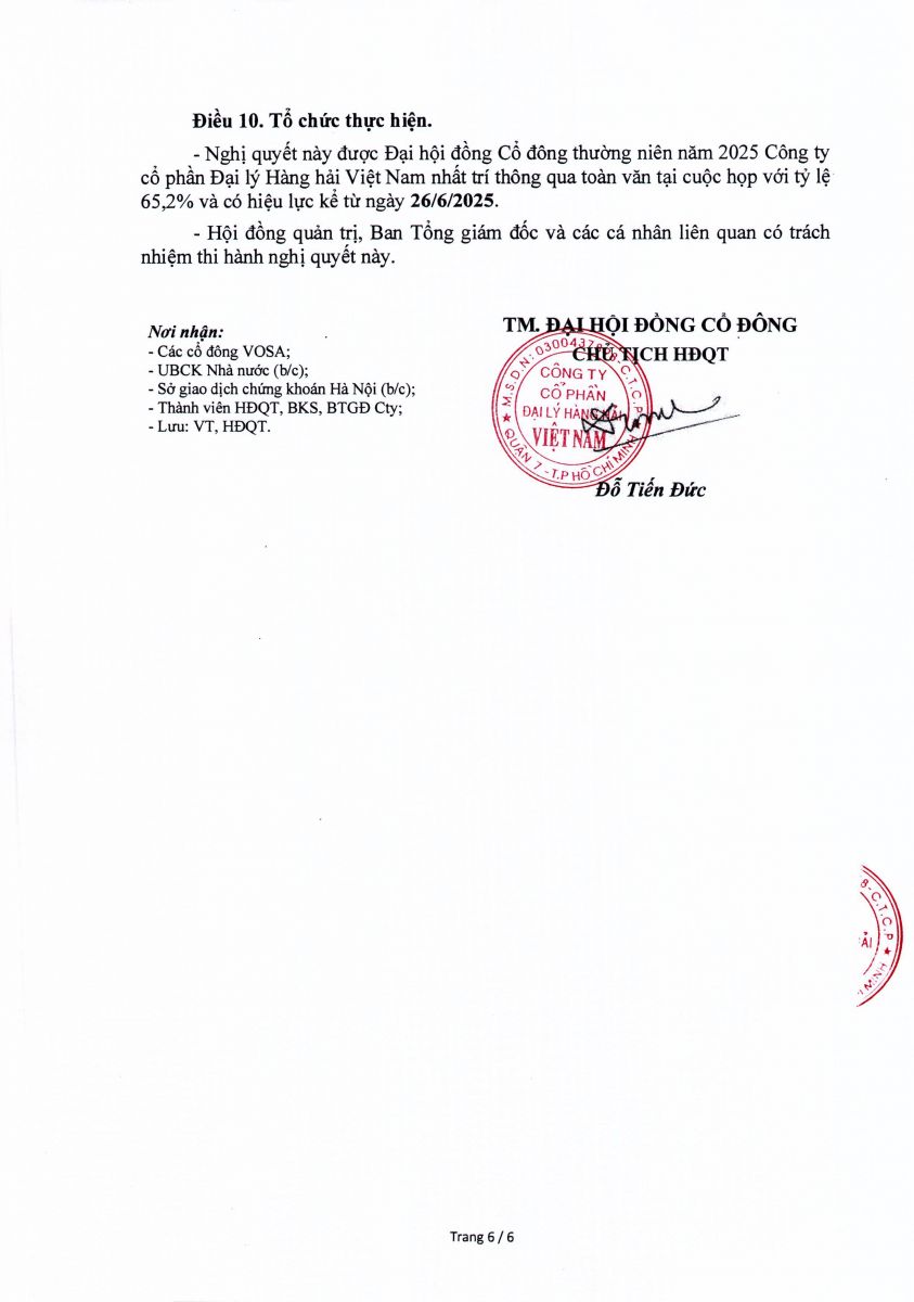 CHỐT DANH SÁCH CỔ ĐÔNG ĐỂ CHI TRẢ CỔ TỨC NĂM 2024